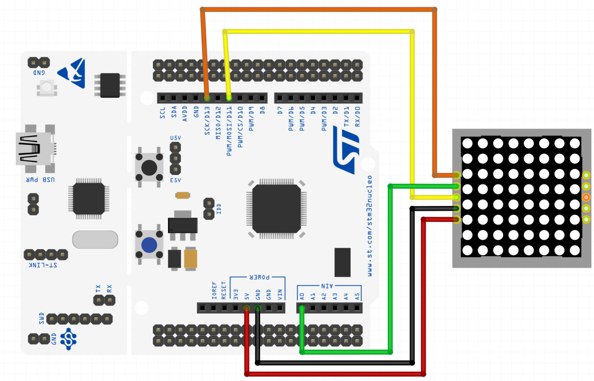 Working with STM32 and displays: MAX7219 LED Matrix – EmbeddedExpertIO